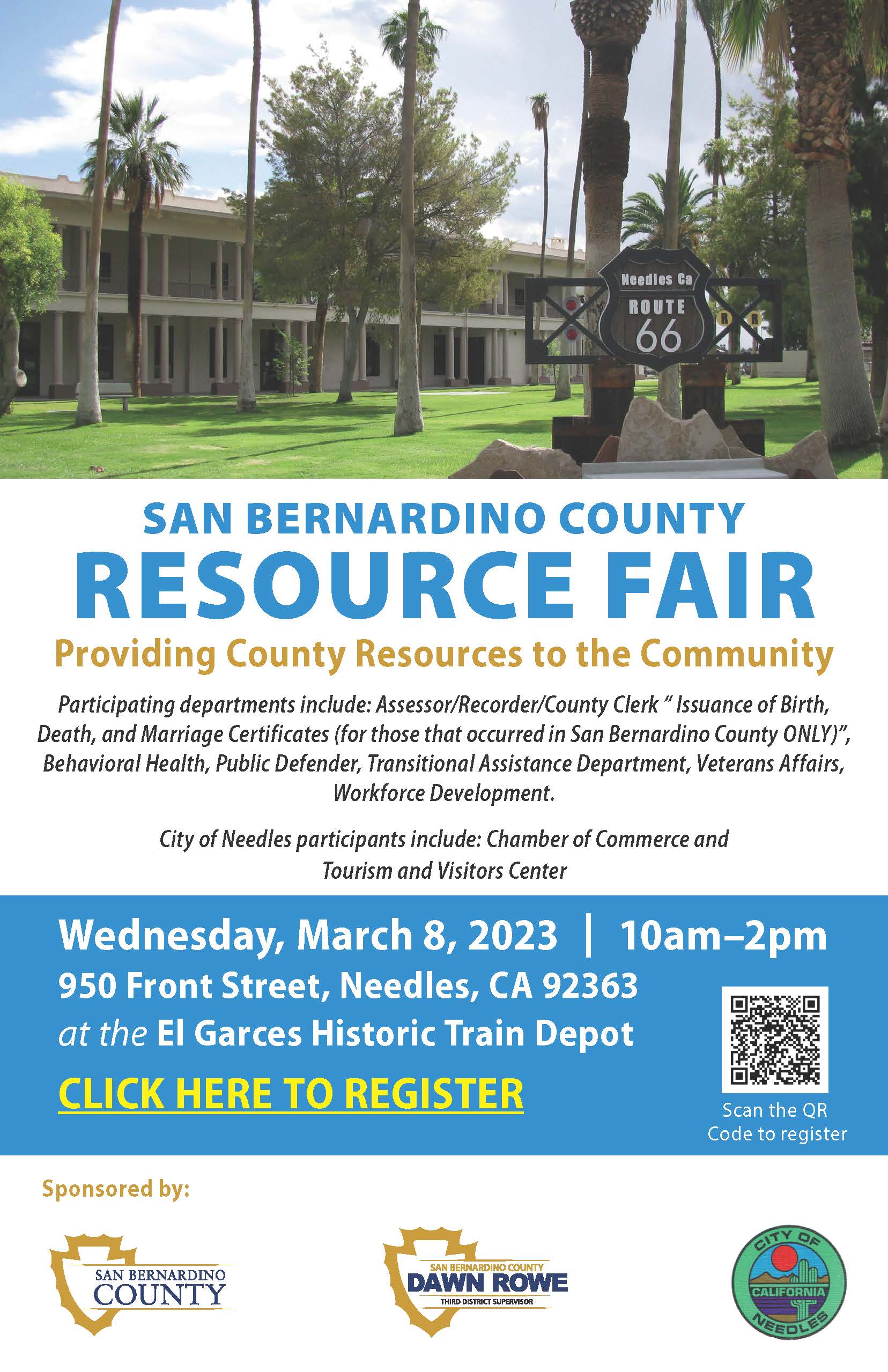 NEEDLES RESIDENTS & COUNTY RESIDENTS WELCOME TO RESOURCE FAIR – Public ...